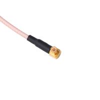 China Sma Female Gold Plated To Mcx Plug Right Angle Gold Plated Cable Assy With Heatshrink for sale