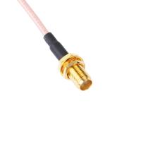 China Sma Female Gold Plated To Mcx Plug Right Angle Gold Plated Cable Assy With Heatshrink for sale