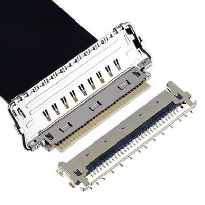 China 20862-040T-01 0.25mm FPC FFC Micro Coaxial Cable Connector 40 Pin 0.5mm Pitch for sale