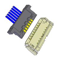 China 0.5mm Pitch 10 Pin Connector Cable Lvds Hybrid Connector For Discrete Wire And FPC for sale