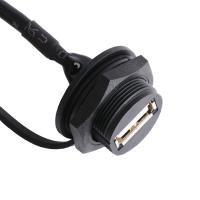 China Custom USB 2.0 A Cable USB 2.0 A Female Connector With Shield And Cap for sale