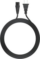 China Black Copper Power Supply Cable 220V 18AWG 2 Prong AC Cable Customize Length for sale