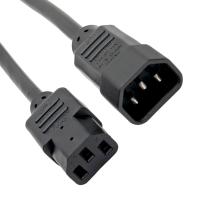 China Copper 3 Pin Extension Cord For Power Supply 2 Pack Computer To PDU for sale
