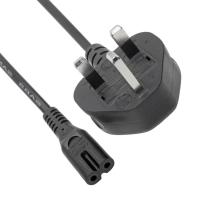 China 6ft Customize Length Electric Power Cord BS1363 To C7 2.5A 250V 18AWG for sale