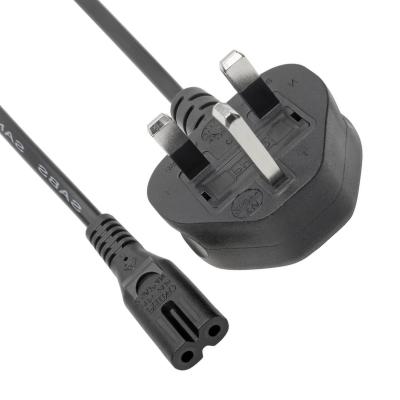 China 6ft Customize Length Electric Power Cord BS1363 To C7 2.5A 250V 18AWG for sale