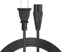 China Black Copper Power Supply Cable 220V 18AWG 2 Prong AC Cable Customize Length for sale