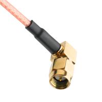 China ROHS RF Coaxial Connectors RG316 Cable RA SMA Plug Right Angle Plug Cable Connector for sale