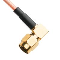 China ROHS RF Coaxial Connectors RG316 Cable RA SMA Plug Right Angle Plug Cable Connector for sale