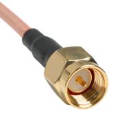 China Gold Contact RG316 Coaxial Cable SMA Male Straight Plug To SMA Female Bulkhead Jack for sale