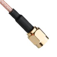 China Gold Contact RG316 Coaxial Cable SMA Male Straight Plug To SMA Female Bulkhead Jack for sale