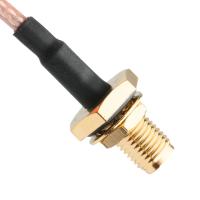 China Gold Contact RG316 Coaxial Cable SMA Male Straight Plug To SMA Female Bulkhead Jack for sale