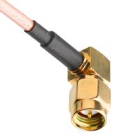 China ROHS RG316 Coaxial Cable RA SMA Plug Right Angle Plug To MMCX Plug Right Angle Plug for sale