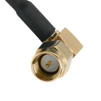 China RA SMA Plug Right Angle RG316 Coaxial Cable Heat Shrink Tube Double Wall Black OD 3.0mm for sale