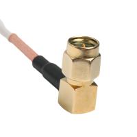 China RA SMA Plug Right Angle RG316 Coaxial Cable Heat Shrink Tube Double Wall Black OD 3.0mm for sale