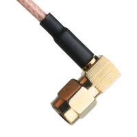 China RA SMA Plug Right Angle RG316 Coaxial Cable Heat Shrink Tube Double Wall Black OD 3.0mm for sale