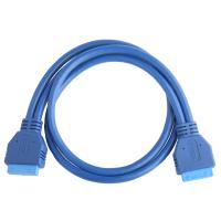 China UL2725 28AWG*1P 1P+2C*24AWG Cable USB 3.0 20P Connnector 45P Blue PVC for sale