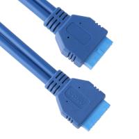 China UL2725 28AWG*1P 1P+2C*24AWG Cable USB 3.0 20P Connnector 45P Blue PVC for sale