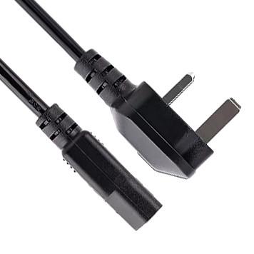 China ROHS Electric Power Cord BS 1363 To C13 18AWG Cable 10A 250V Black OEM/ODM for sale