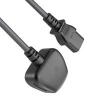 China BS1363 13Amps 250V Electric Power Cord C13 To UK Plug For Computer / Monitor ROHS for sale