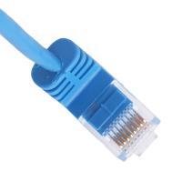 China High Speed Gigabit Utp Ethernet Cable Molded Slim Blue Vertical 90 Degree Interface for sale