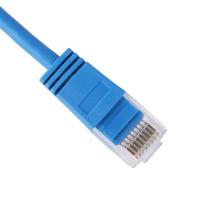China High Speed Gigabit Utp Ethernet Cable Molded Slim Blue Vertical 90 Degree Interface for sale