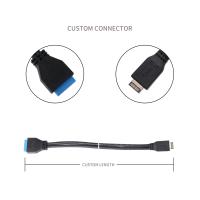 China USB 3.1 Type-E Male To IDC20P Computer Motherboard Power Cable Male Adapter Cable 20 Pin Extension Cable OEM / ODM for sale