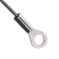 China Stainless Steel Wire Eyelets Ended Short Rope Cable Tether Chain Lock Fall Prevention Safety Lanyard Cable for sale
