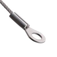 China Stainless Steel Wire Eyelets Ended Short Rope Cable Tether Chain Lock Fall Prevention Safety Lanyard Cable for sale