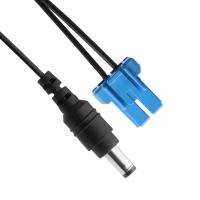China DC Plug 2.1*5.5mm Solder Type PVC To TE Blue Housing 2P Female Cable Connector OEM / ODM for sale