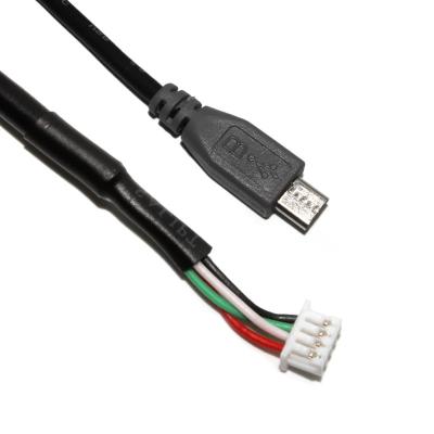China Micro Usb Plug To Molex Shielded Cable Assembly 1.25mm Pitch 510210300 for sale
