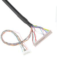 China 28 AWG LVDS LCD Cable Assembly Jst SHP-7 To HRS Df14 To A-1058-Hl-30p for sale