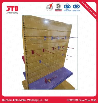 China OEM Metal Display Shelving Colorful With Wheels Powder Coated for sale