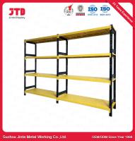 China Yellow And Black Color Medium Duty Warehouse Storage Racks With 4 Layers for sale