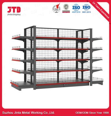 China Single Side Grocery Store Wall Shelf Shop Retail Display Supermarket Gondola Shelving for sale
