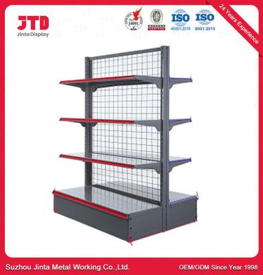 China Customized Metal Floor Wire Display Shelves For Supermarket Retail Store for sale