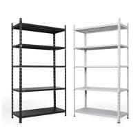 China Heavy Duty Boltless Adjustable Metal Shelving 5 Layer Storage Shelf Rack For Garage Office for sale