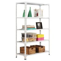 China 5 Tiers Adjustable Metal Storage Shelving Boltless Rack Shelving Corrosion Protection for sale