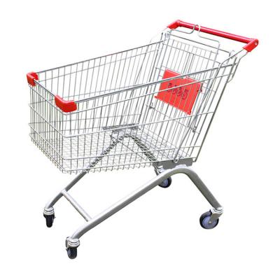 China Supermarket And Stores Metal Shopping Trolleys Carts With Wheels for sale