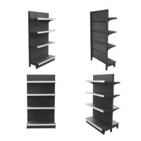 China Customized Supermarket Display Shelves Single Side Metal Gondola Shelving Retail Store for sale
