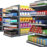 China Supermarket Retail Store Double Sided Gondola Display Shelving Convenience Store Shelf / Rack for sale