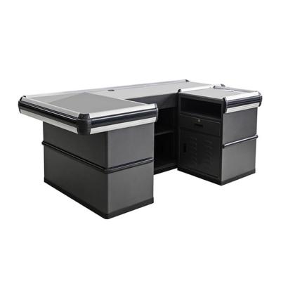 China Supermarket Check Out Counter Cold Rolled Steel Material Shop Cash Counter for sale