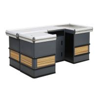 China Cold Rolled Steel Cashier Cabinet Checkout Counter 550 - 1200mm Width Options for sale