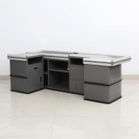 China Efficient High Durability Supermarket Checkout Counter With Customizable Length Table Material for sale