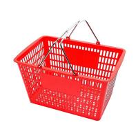 China Durable Plastic Hand Shopping Basket 450*330*250mm For Pharmacy Supermarket Grocery Store for sale