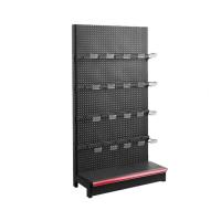 China Cold Rolled Steel Supermarket Display Shelving With Customized Logos And Stable Structure for sale