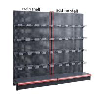China Supermarket Display Shelving 60-80kg Capacity Knock Down Assembly for sale
