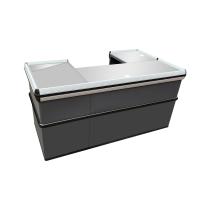 China ISO9001 Certified Supermarket Checkout Counter with Food Grade 304 Stainless Steel and Epoxy Resin Powder Coating for sale