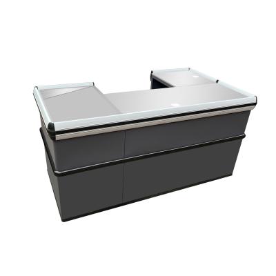 China ISO9001 Certified Supermarket Checkout Counter with Food Grade 304 Stainless Steel and Epoxy Resin Powder Coating for sale
