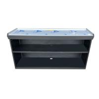 China Stainless Steel Supermarket Checkout Counter with Partition Layout and Equipment Linkage for Anti-Corrosion and Efficient Settlement for sale