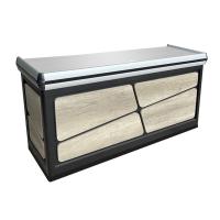 China Stainless Steel Supermarket Checkout Counter with Partition Layout and Equipment Linkage for Anti-Corrosion and Efficient Settlement for sale